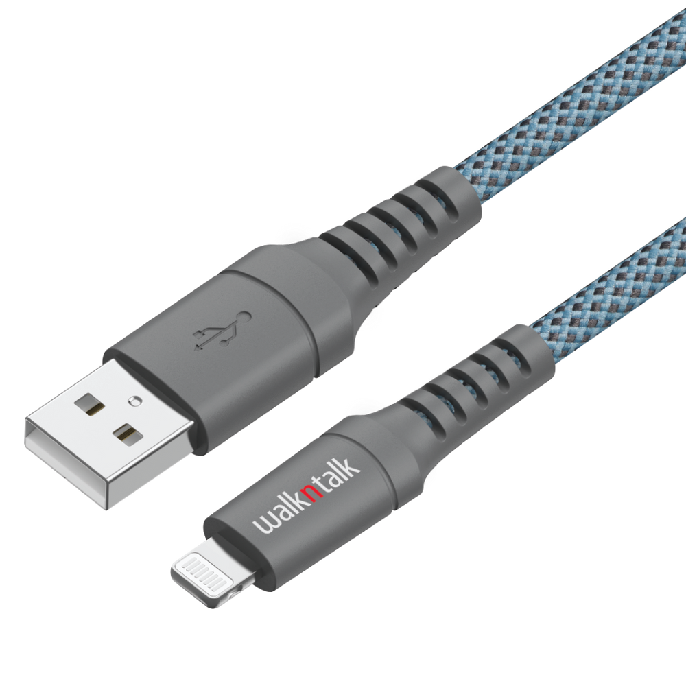 3m Blue Braided Apple iPhone Lightning Cable | Walkntalk