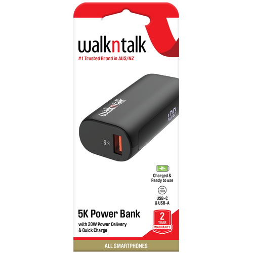 5K Fast Charging Power Bank with 17 hr Battery | Walkntalk