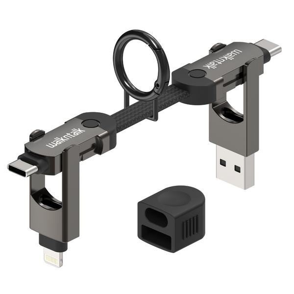 6 in 1 Keyring Lightning, USB C & Micro USB Cable | Walkntalk