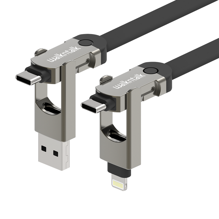 6 in 1 Travel Lightning, USB C & Micro USB Cable | Walkntalk