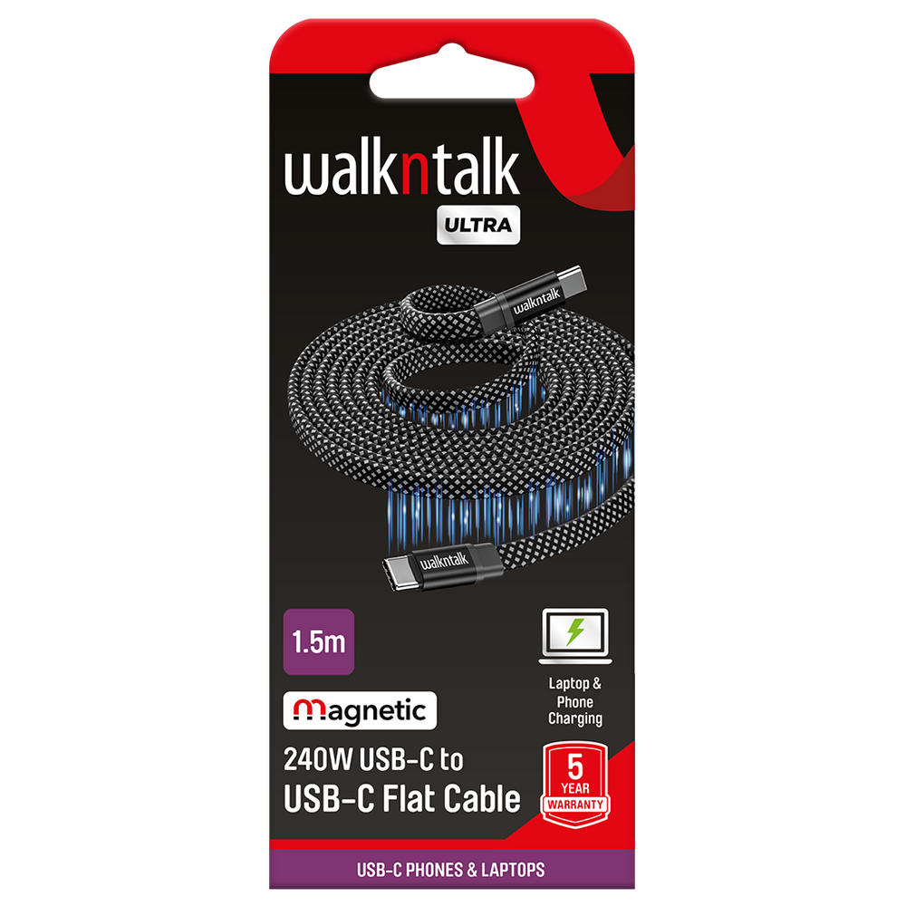 USB C Magnetic Cable for Laptops, Tablets & Phones | Walkntalk