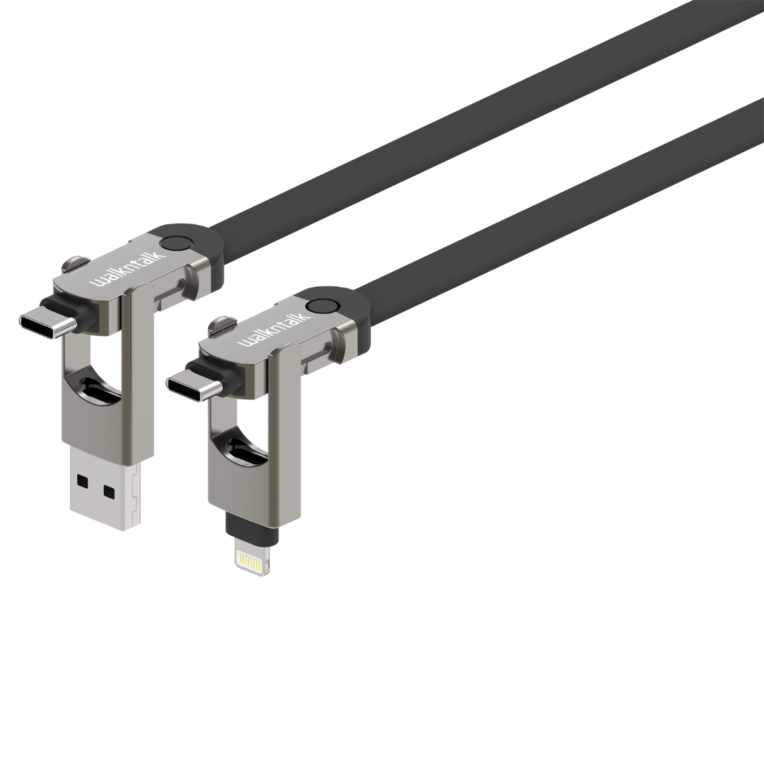 6 in 1 Travel Lightning, USB C & Micro USB Cable | Walkntalk