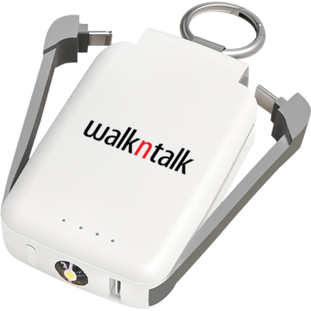 Emergency Mini Power Bank Keychain - White – WalknTalk