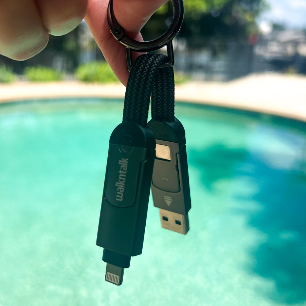 6 in 1 Keyring Lightning, USB C & Micro USB Cable | Walkntalk