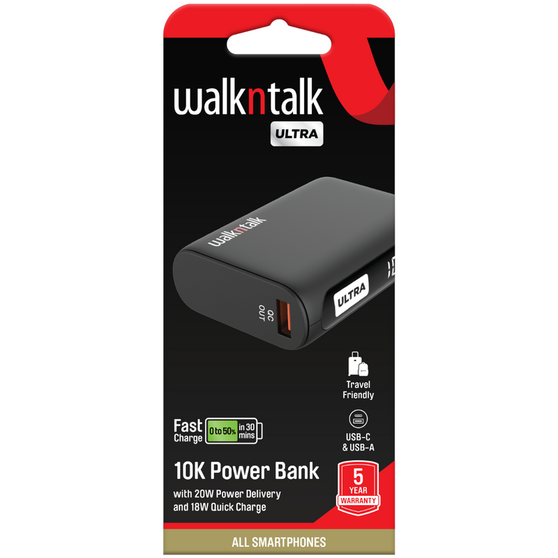 Portable Fast Charging 10K Ultra Power Bank | Walkntalk