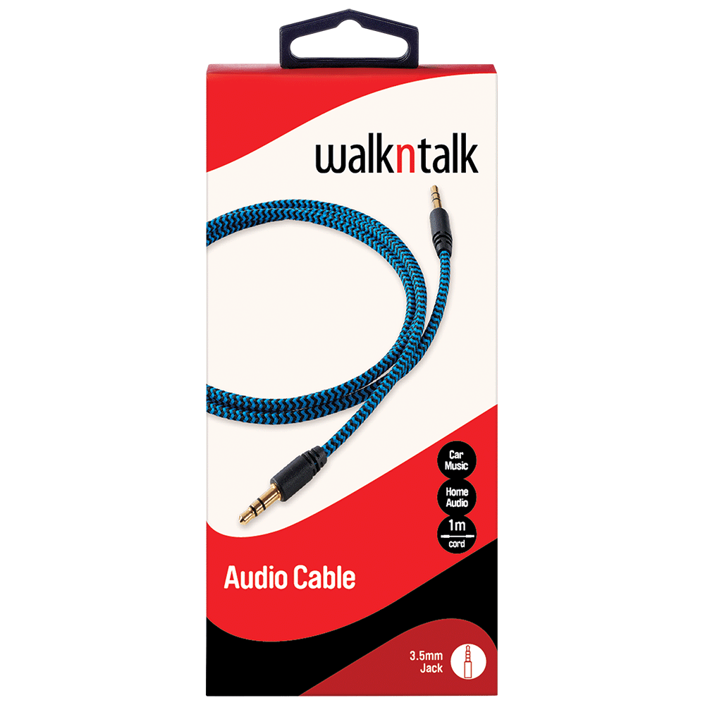 Auxillary Cable for Music Device 1m Blue - iPhone, Samsung, Android ...