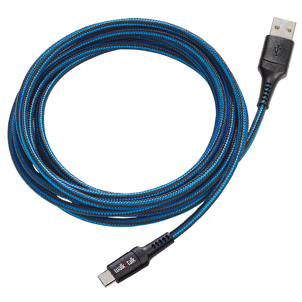 Micro-USB Cable Braided 1m Blue - Samsung, Android Cord, Tangle Free